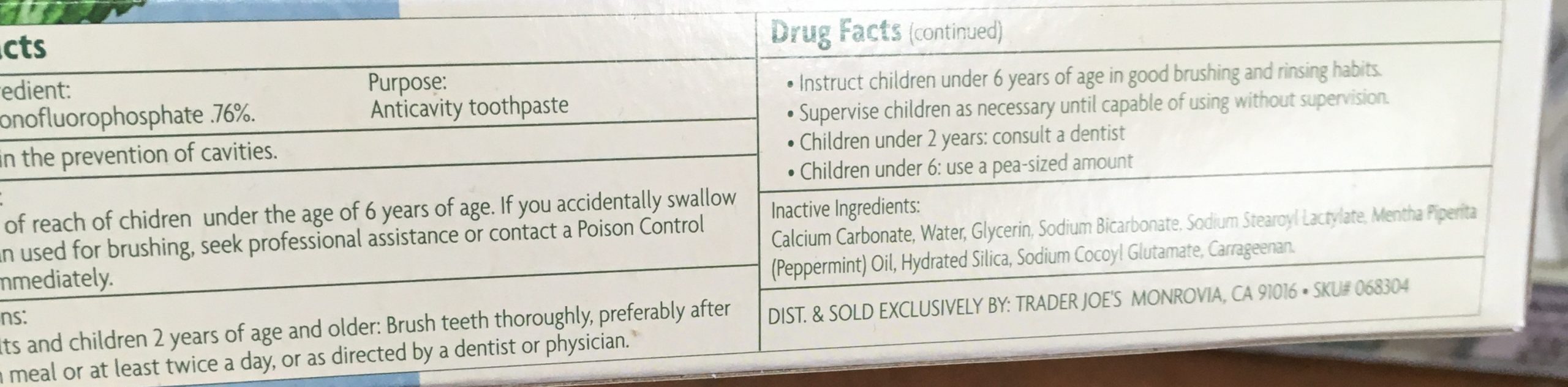 Trader Joe's Toothpaste, Peppermint - Trader Joe's Reviews